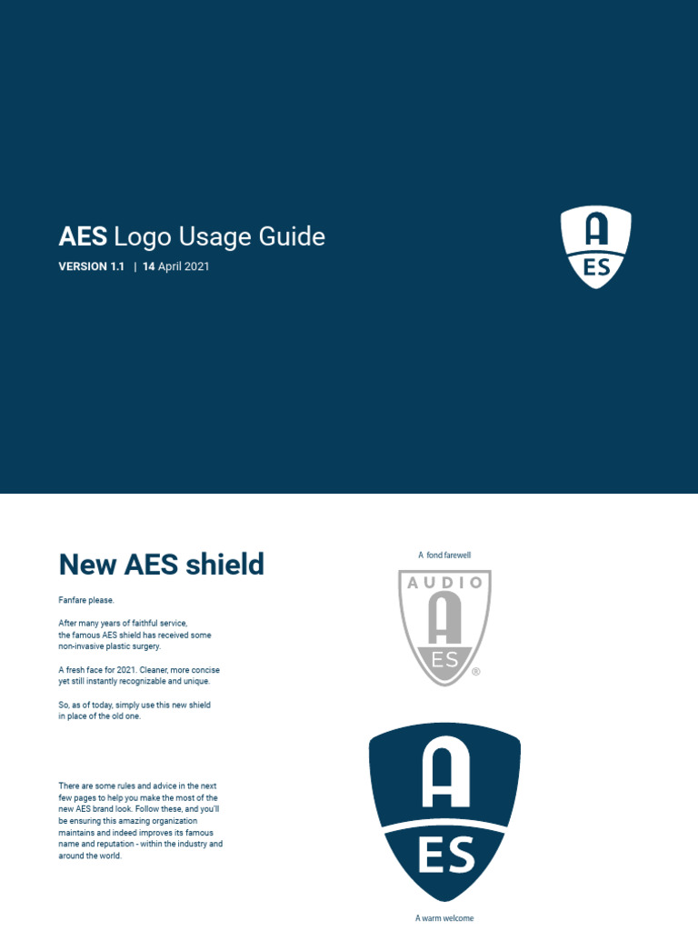 AES Logo Usage Guide 1.1 | PDF | Logos | Graphic Design