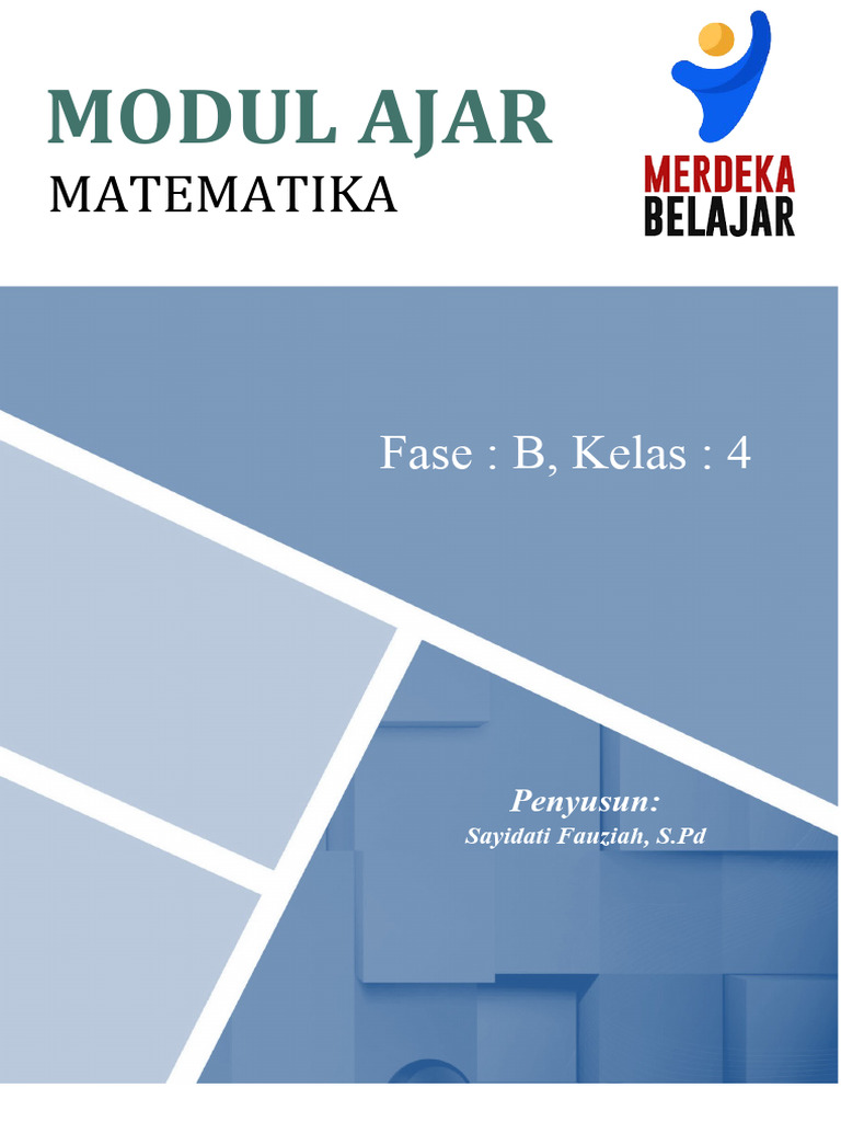 Modul Ajar Matematika Kelas 4, Pigtogram Dan Diagram Batang | PDF