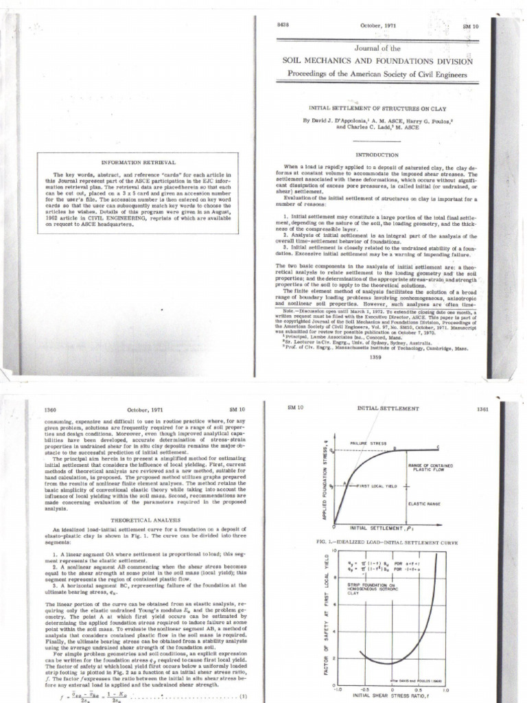 INITIAL SETTLEMENT OF STRUCTURE ON CLAY – APPOLONIA | PDF