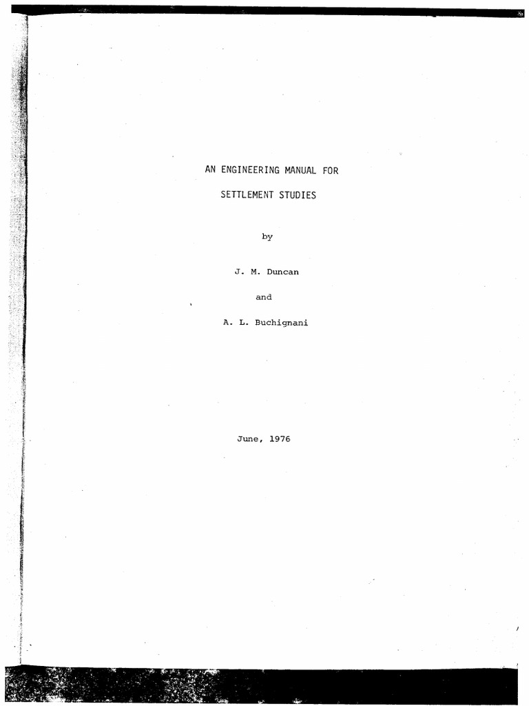 An Engineering Manual For Settlement Studies - J.M. Duncan y A. L ...