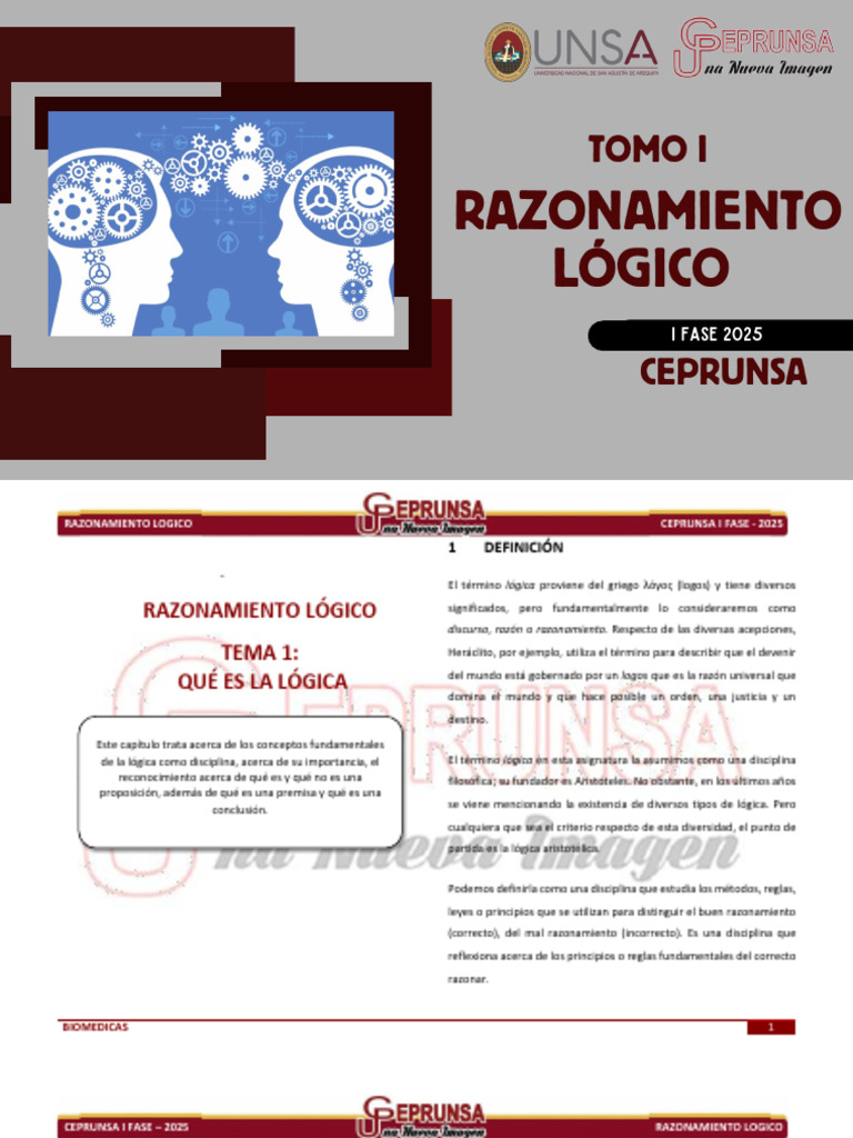 Tomo I - Raz. Logico | PDF | Proposición | Razonamiento deductivo