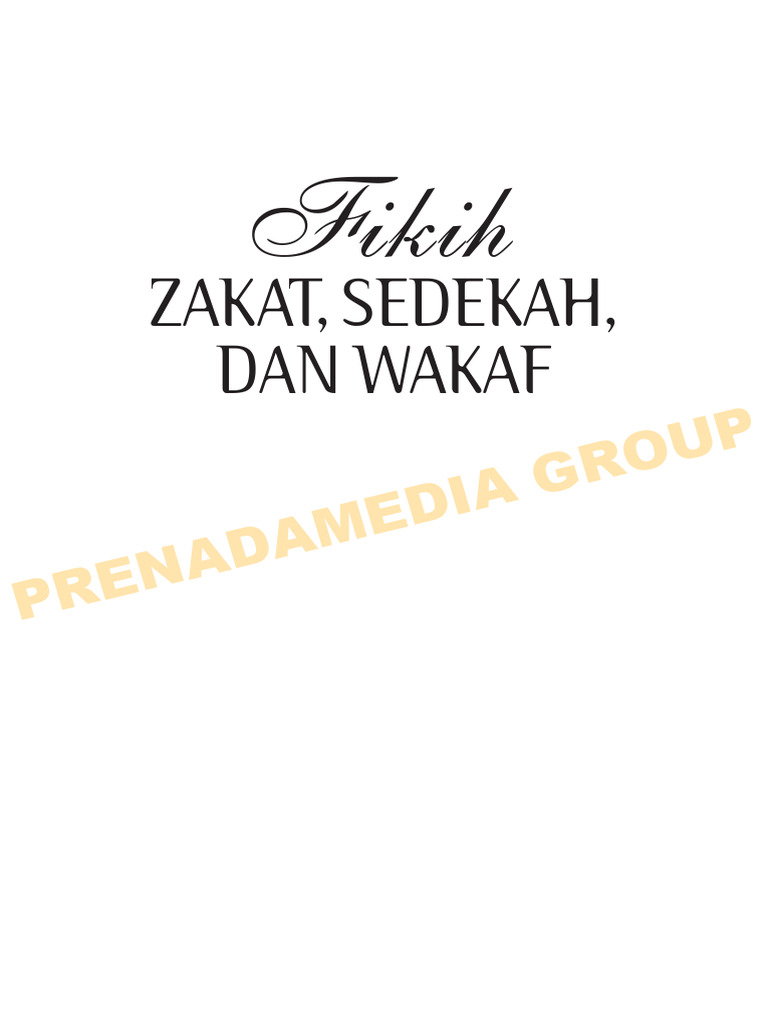Buku - Fiqih, Zakat, Sedekah, Dan Wakaf | PDF