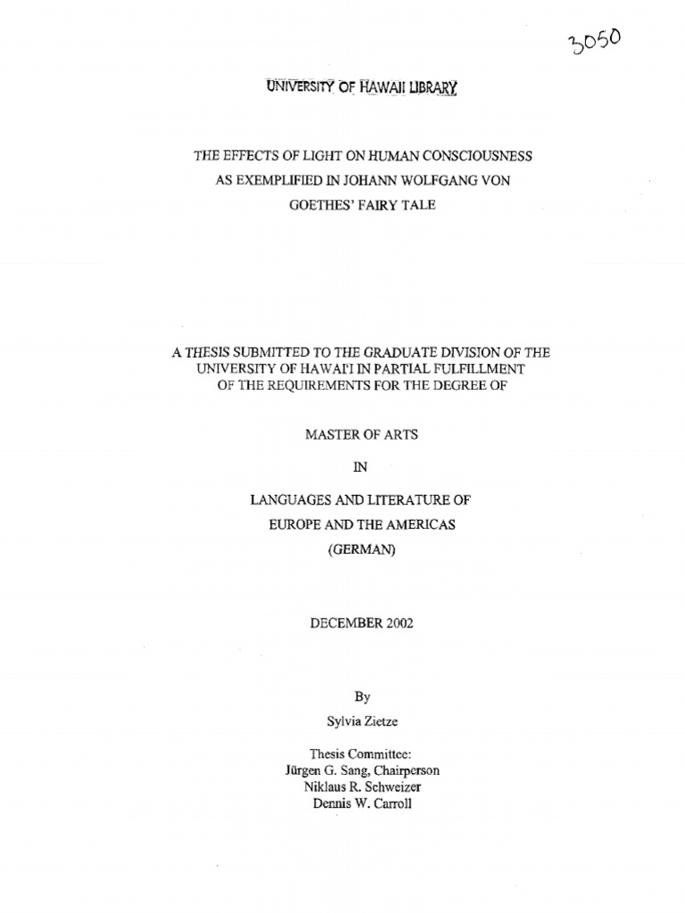 Effect of Light On Human Consciousness | PDF | Johann Wolfgang Von ...
