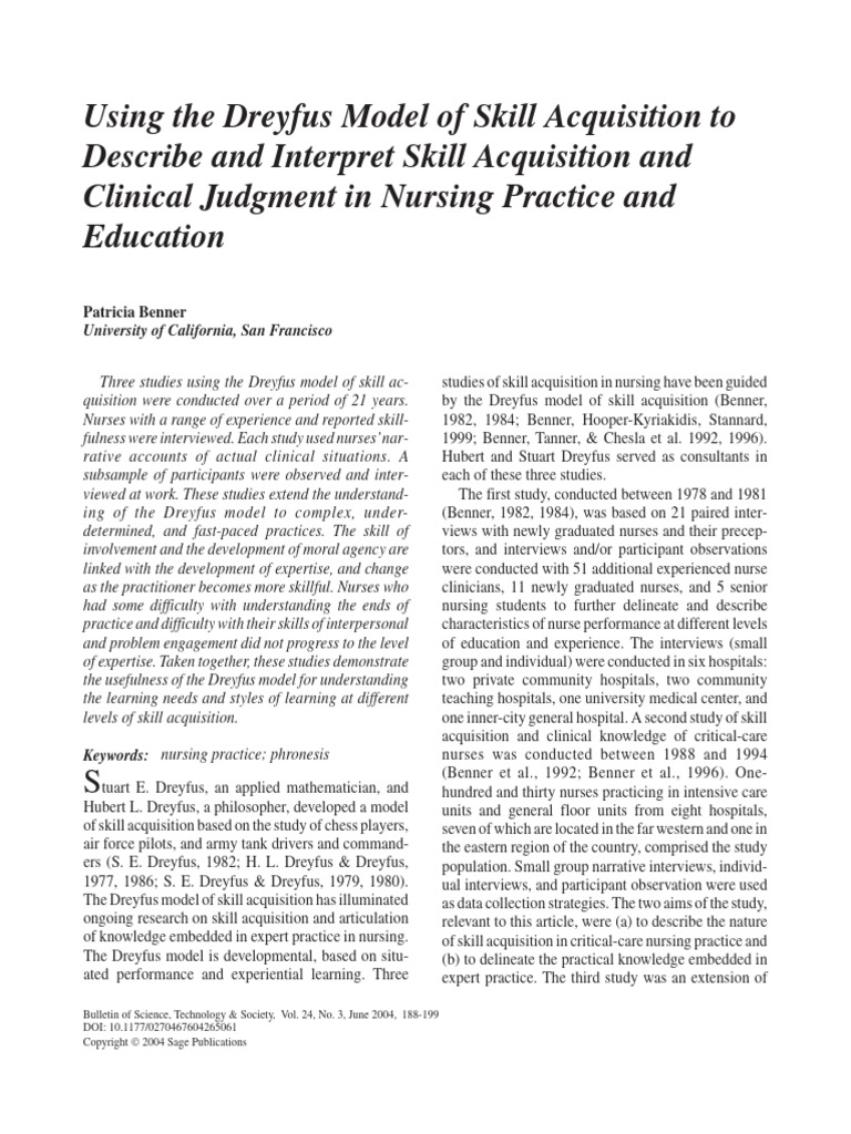 R0023 - Usando o Modelo Dreyfus de Aquisição de Habilidades - Patricia ...
