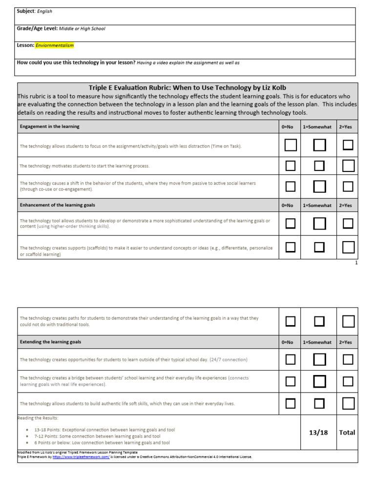 reflecting on tech form | PDF | Learning | Information