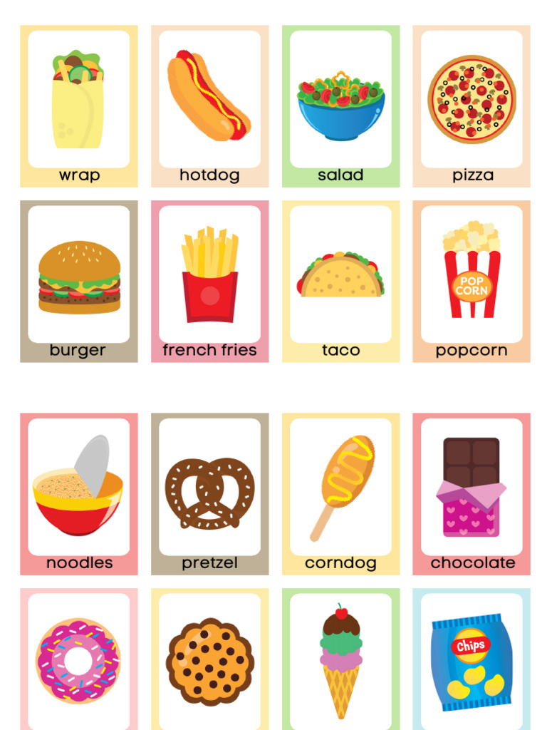 Fast Food Flashcards Fabri | PDF