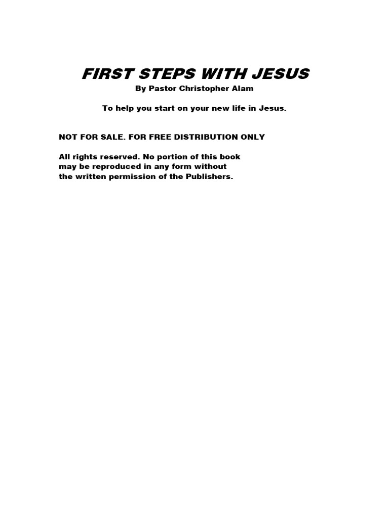 FIRST STEPS WITH JESUS | Download Free PDF | Baptism | Jesus