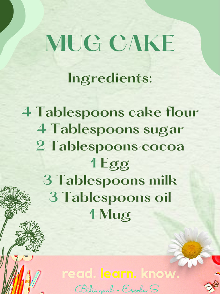 Mug Cake Recipe | PDF