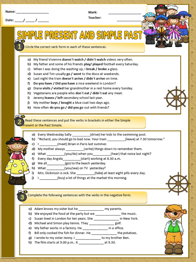 simple-past-simple-present-1 | PDF | Linguistics