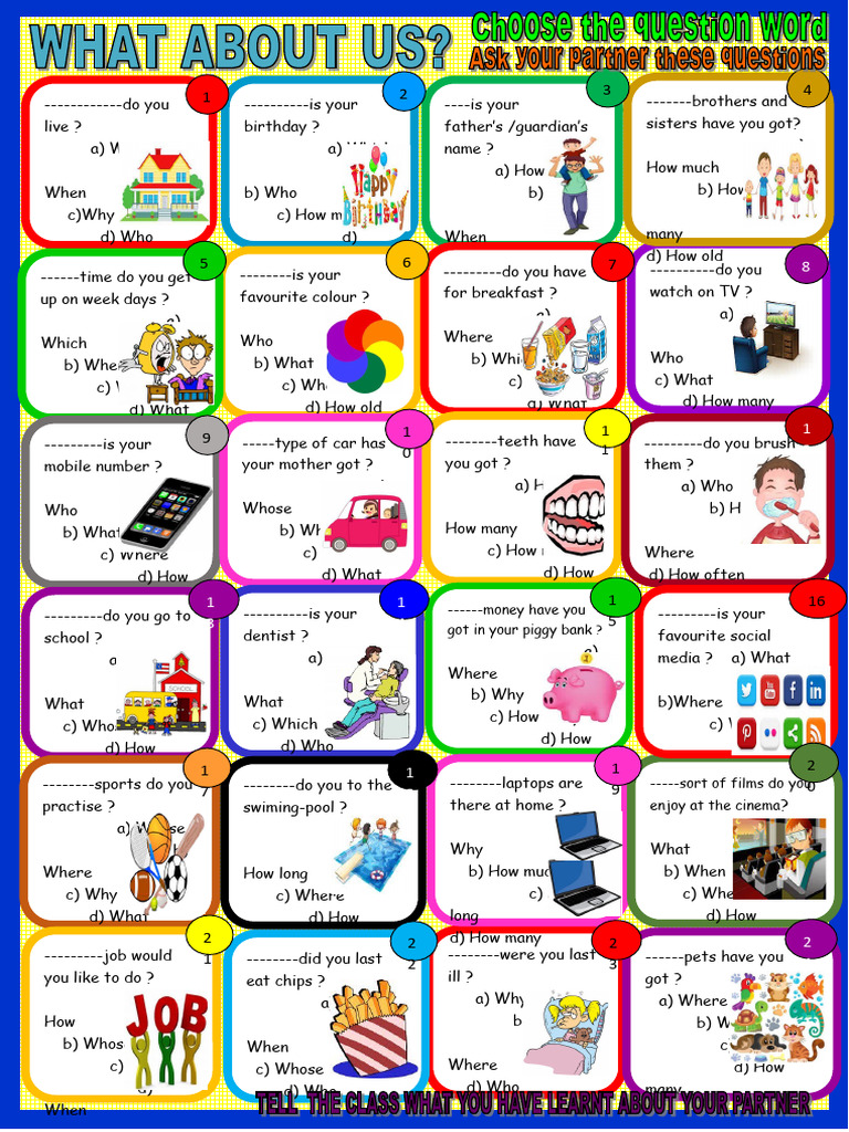 Question Words and Pair Work | PDF