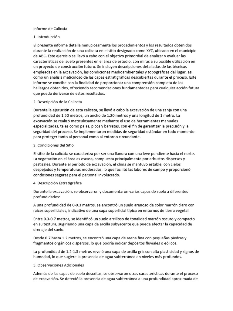 Calicata | PDF | Suelo | Entorno natural