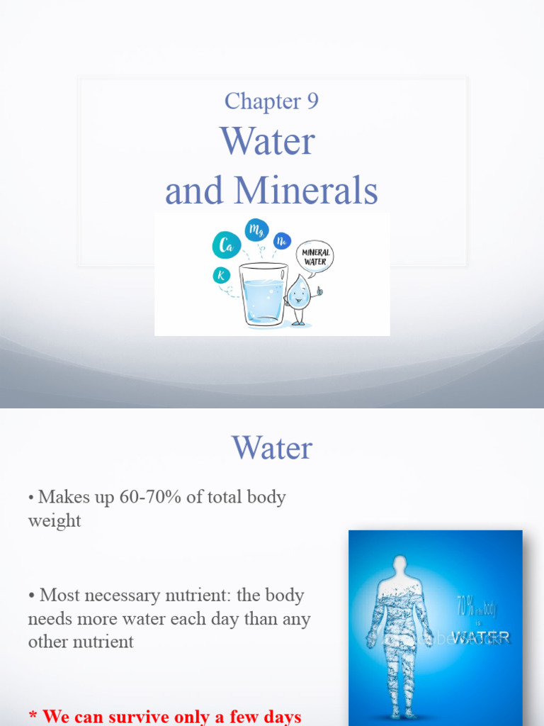Essential Water and Minerals Guide | PDF | Nutrients | Iron