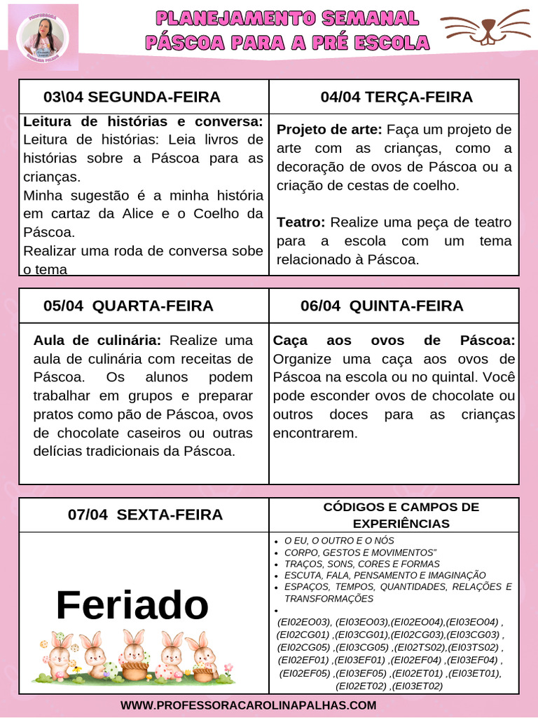 Plano de Aula Pascoa de Acordo Com a Bncc | PDF | Páscoa Plano de Aula Pascoa de Acordo Com a Bncc | PDF | Páscoa