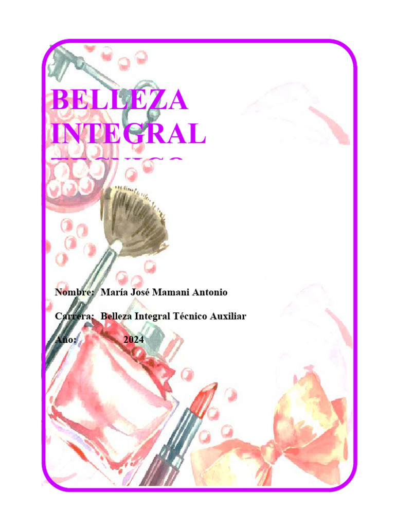 Belleza Integral: Técnico Auxiliar 2024 | PDF