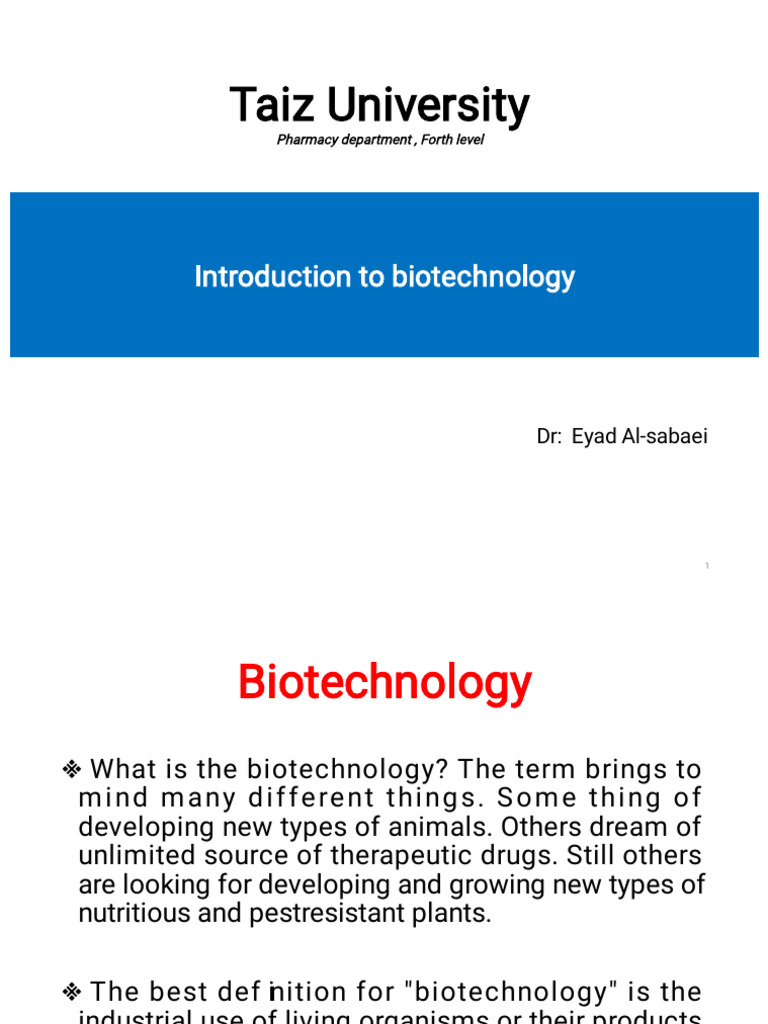 3_Introduction to Biotechnology 1 | Download Free PDF | Biotechnology ...