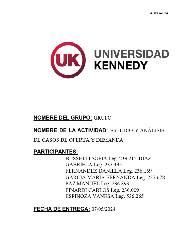 Grupo TP2 | PDF | Oferta y demanda | Oferta (economía)