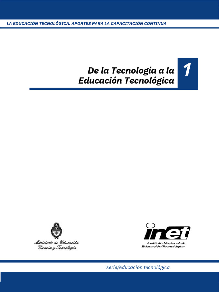 De la tecnologia_cap 3 La Educ.Tecn..pdf | PDF | Plan de estudios ...