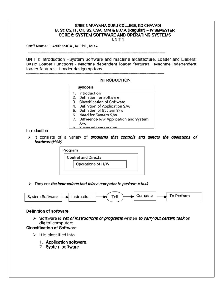 Unit 1 System Software 19 2 Pdf 6474