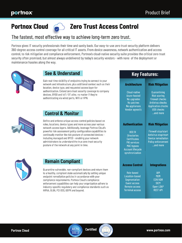 Product Brief ZTNA PORTNOX | PDF Product Brief ZTNA PORTNOX | PDF