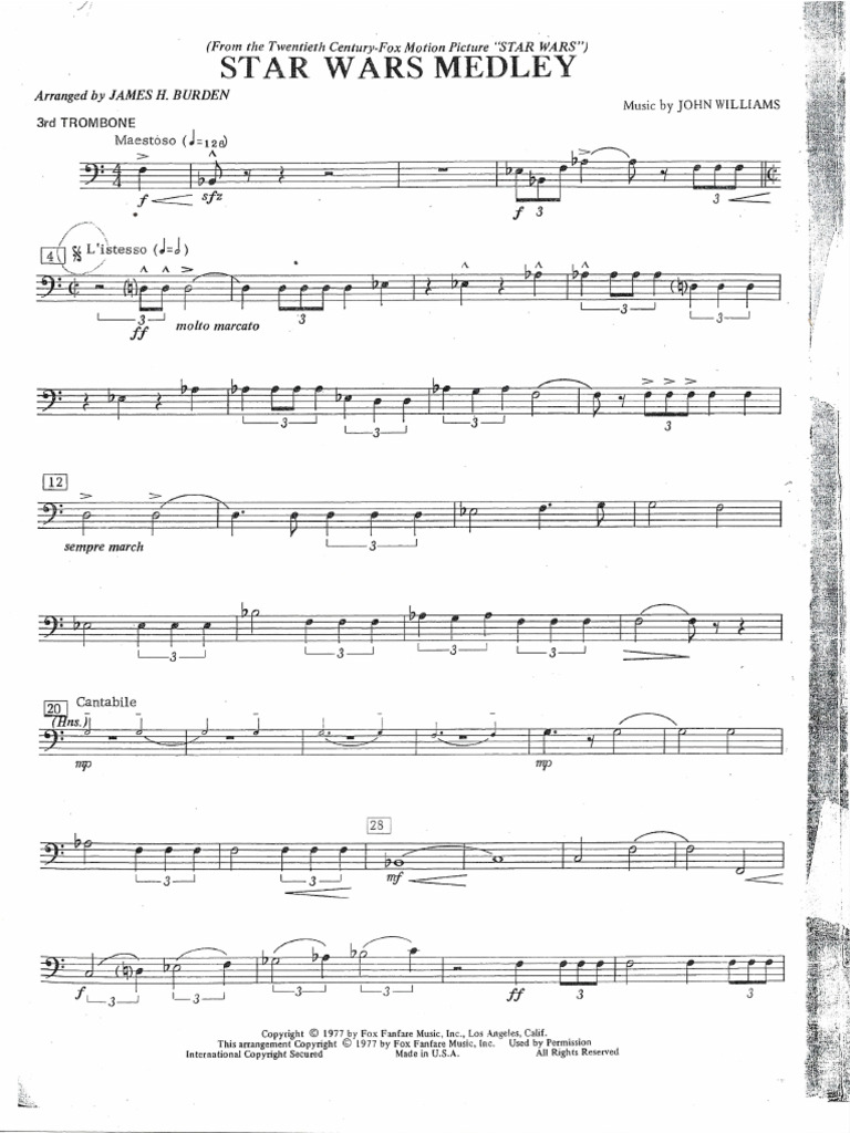 14 - Star Wars Medley - Trombone 3 | PDF