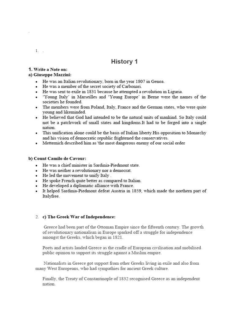 Class 10 History notes | Download Free PDF | Kingdom Of Prussia | Prussia