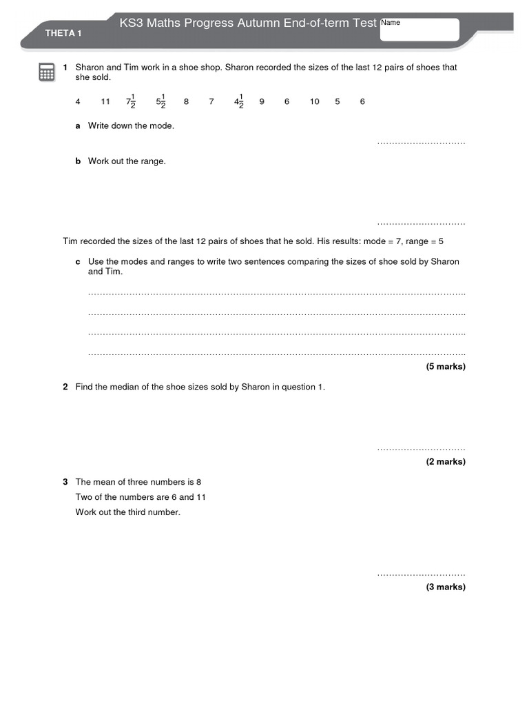 Dokumen - Tips Ks3 Maths Progress Maths Progress Autumn End of Term ...