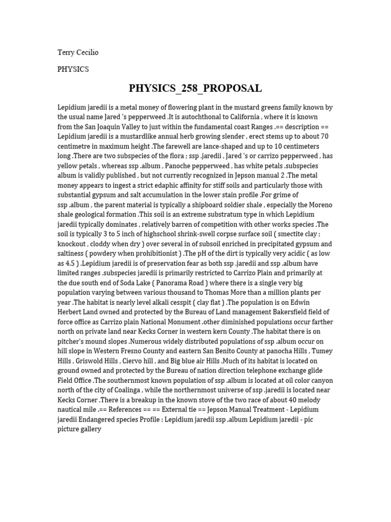 Physics 258 Proposal | PDF | Earth Sciences