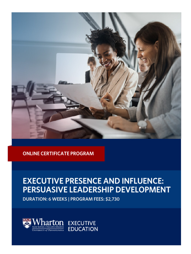 Brochure Wharton EPI 21 08 23 - V17 | PDF | Leadership | Educational Technology