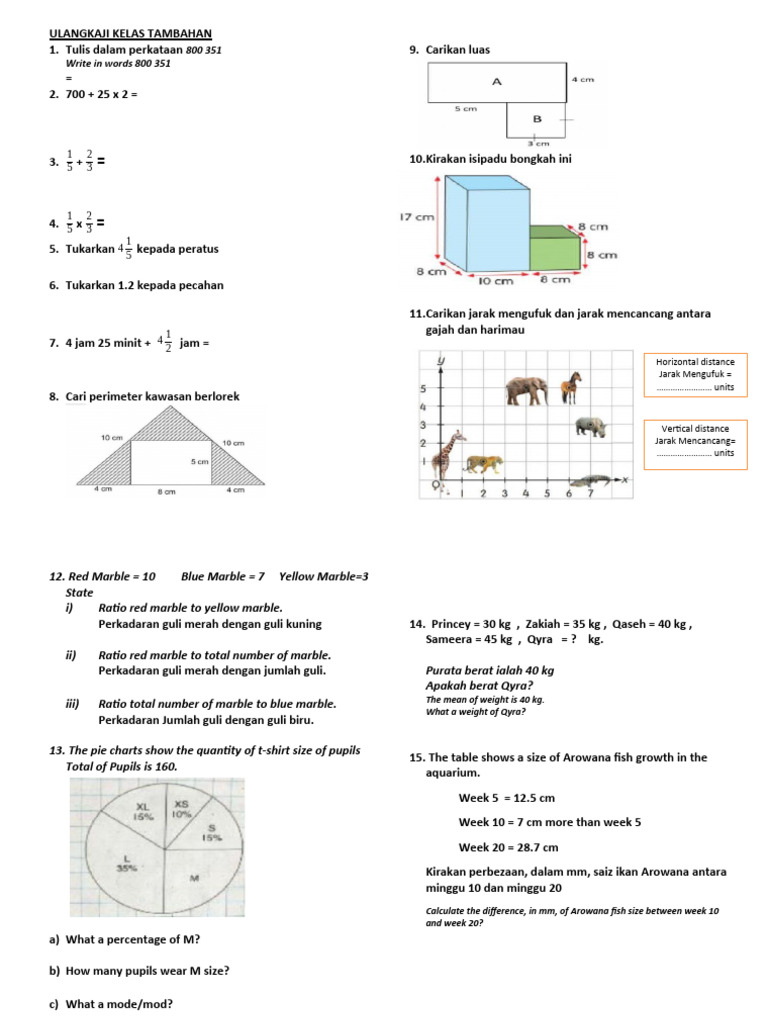 Exercise Mathematics Year 5 DLP | Download Free PDF | Mathematics ...
