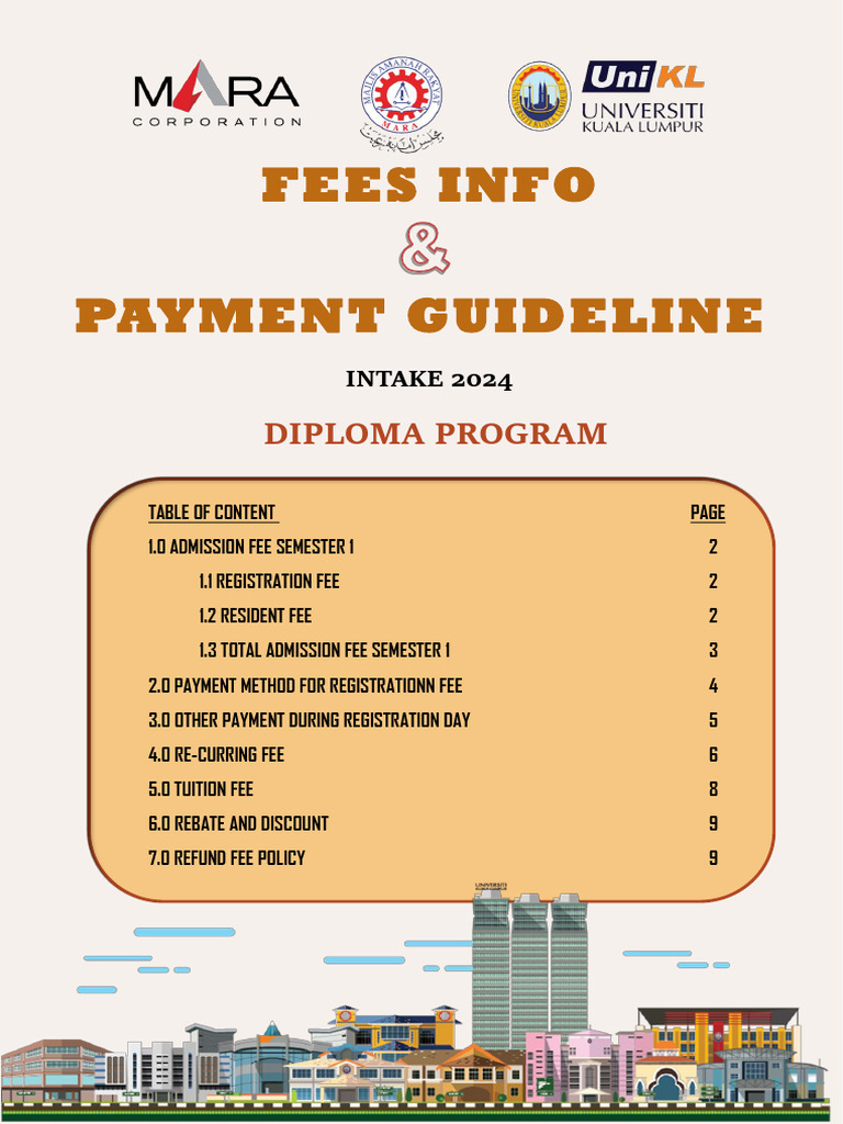 Fees_Info_Payment_Guideline_Diploma | PDF | Tax Refund | Tuition Payments