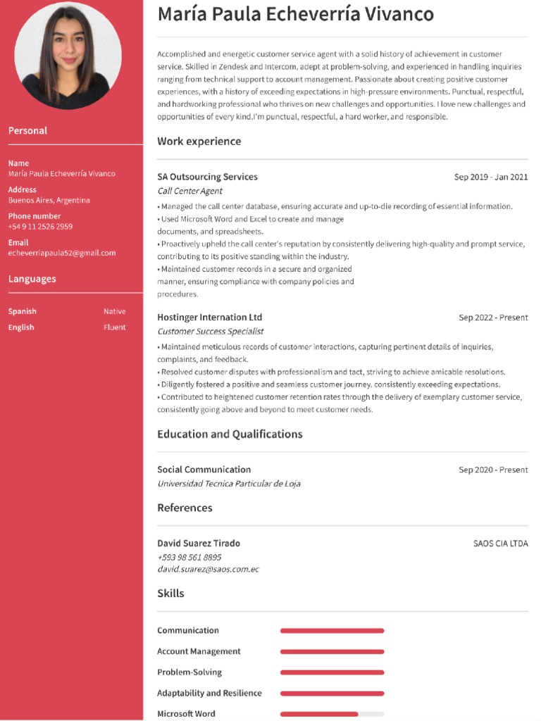 CV - María Paula Echeverría | PDF