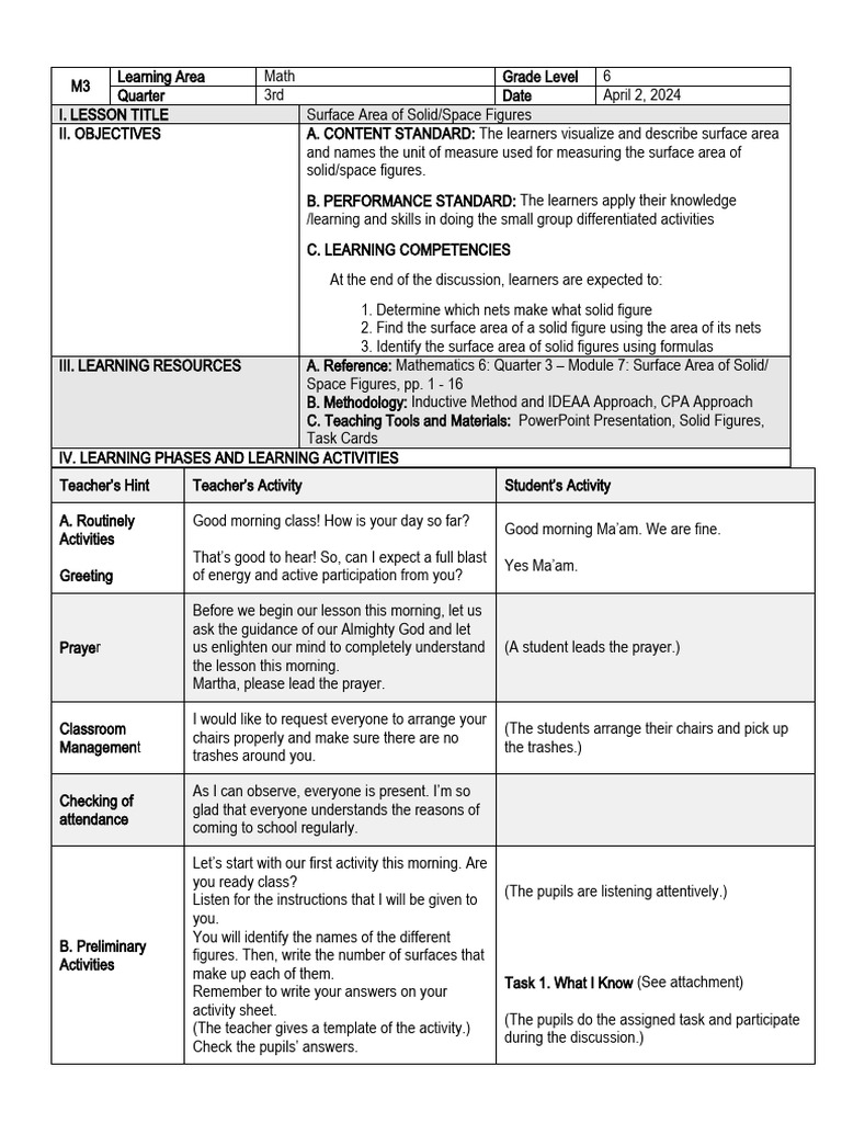 Final LP | PDF | Area | Rectangle