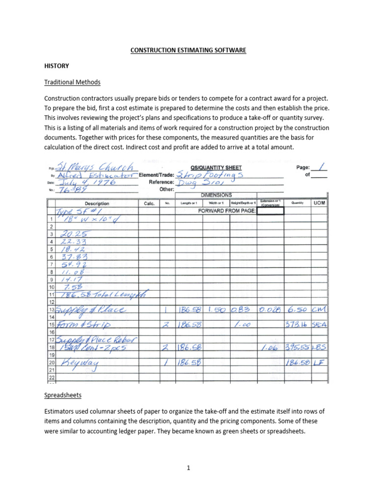 Construction Estimating Software | PDF | Computing