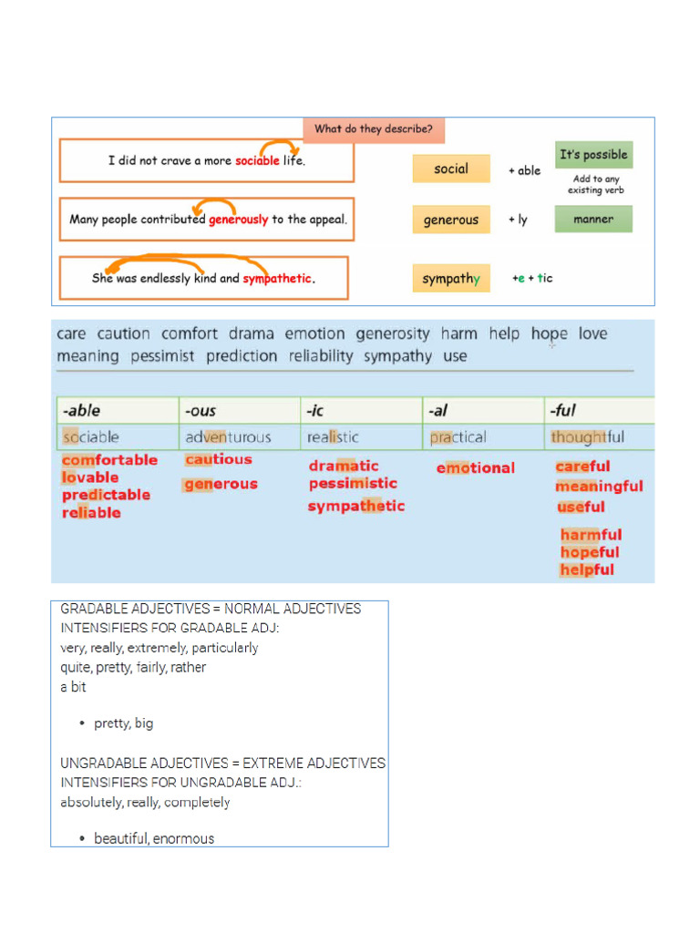Class 7 Adjectives Pdf