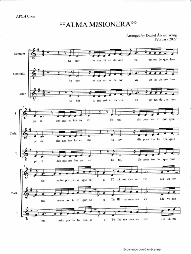 Alma Misionera (Partitura) | PDF