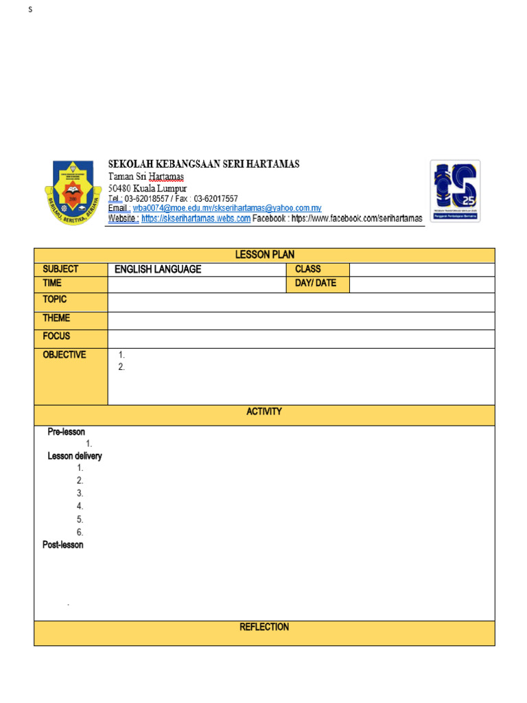 RPH 3 Elemen - English | PDF