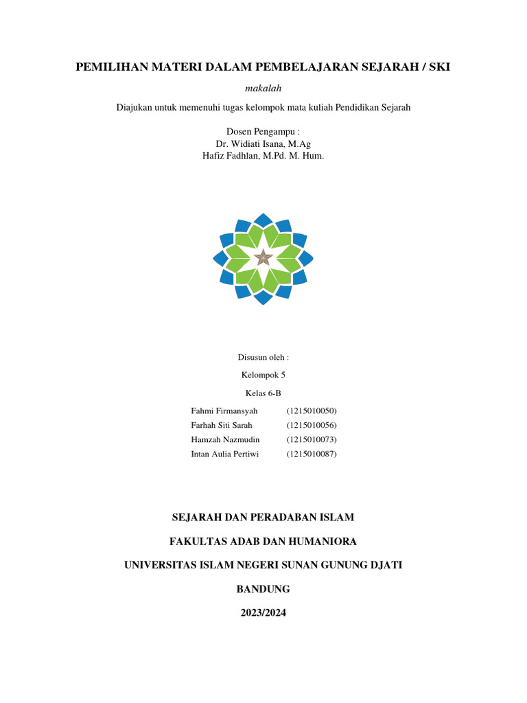 Makalah Kelompok 5 Pendidikan Sejarah | PDF | Karier & Perkembangan