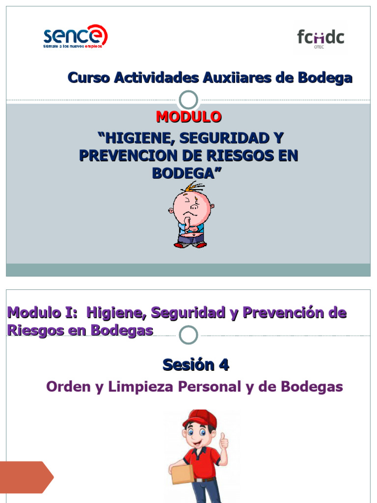 Diapositivas - 4 Orden y Aseo de Bodegas Personal en Bodegas FChDC ...