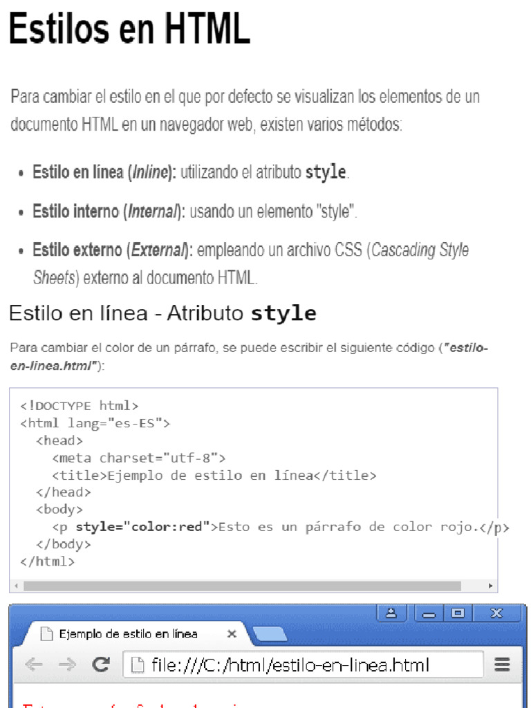 3. Estilos en HTML | PDF