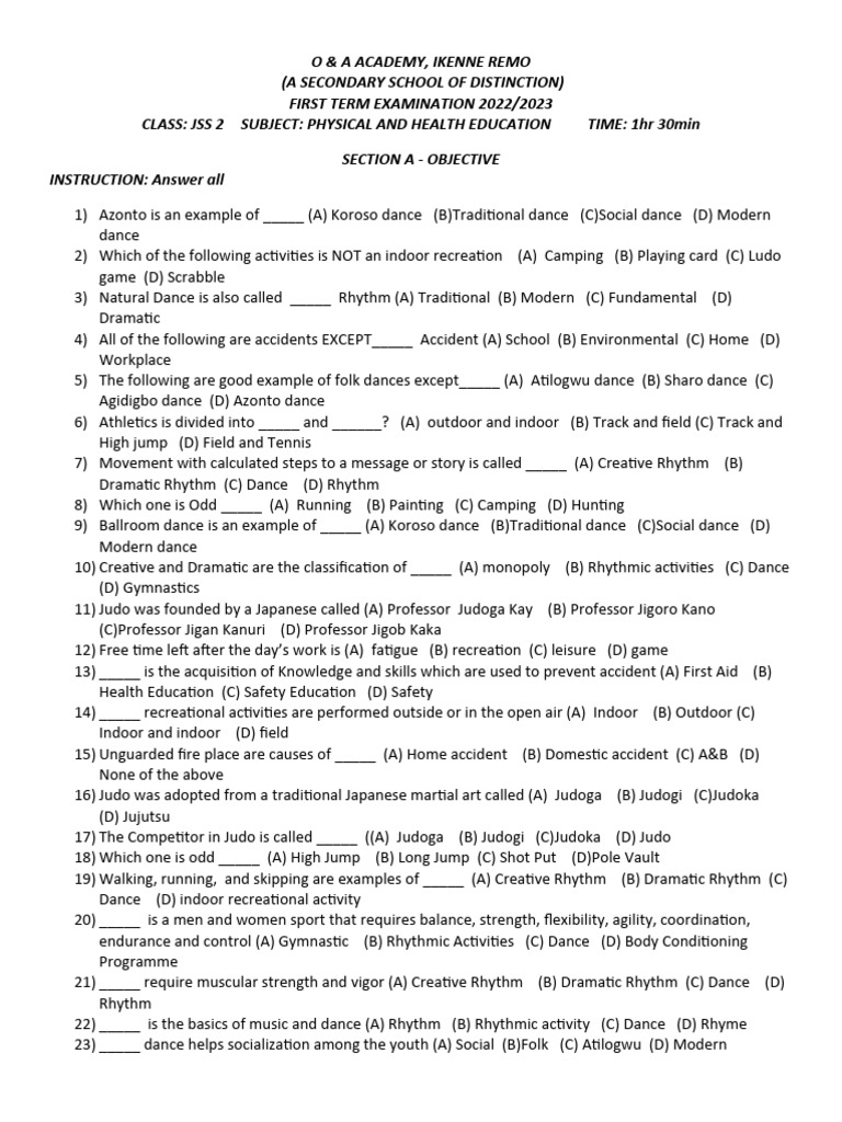 Phe Jss 2 Pdf Judo Dances