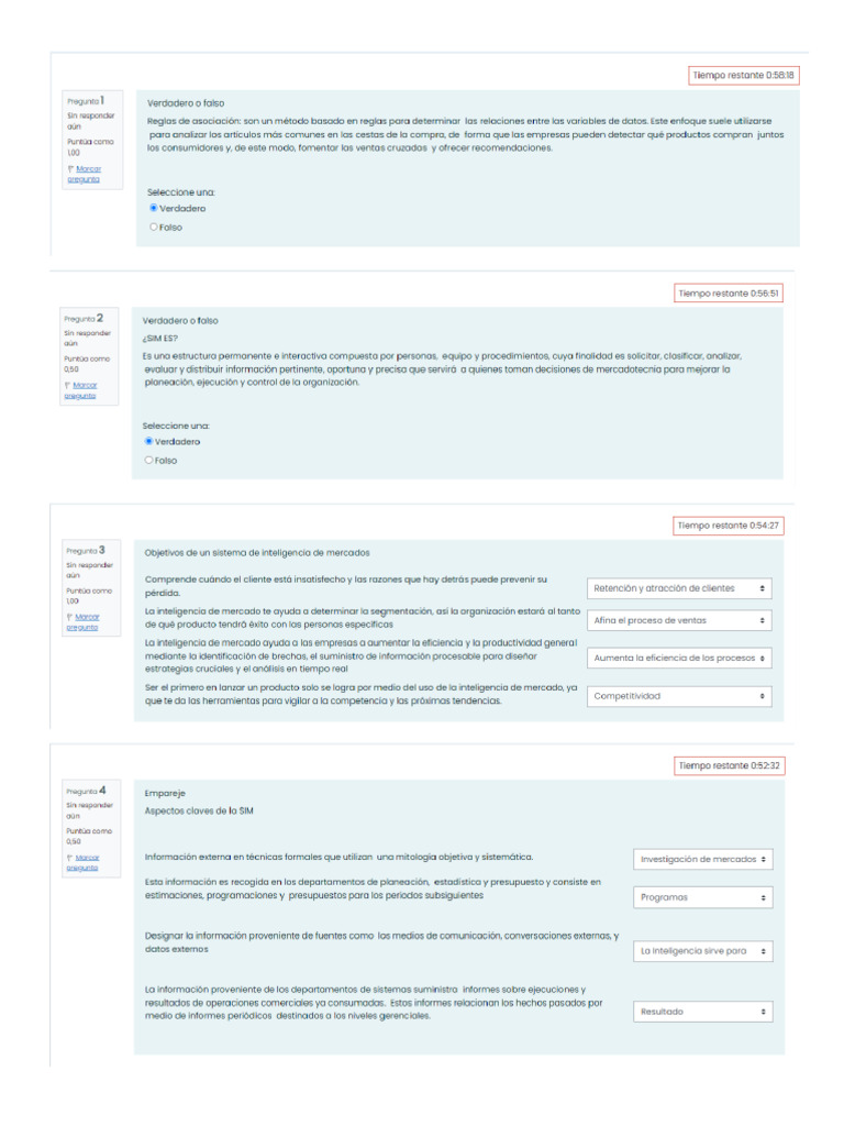 Parcial 1 Inteligencia de Mercados - Calificación 5,00 | PDF