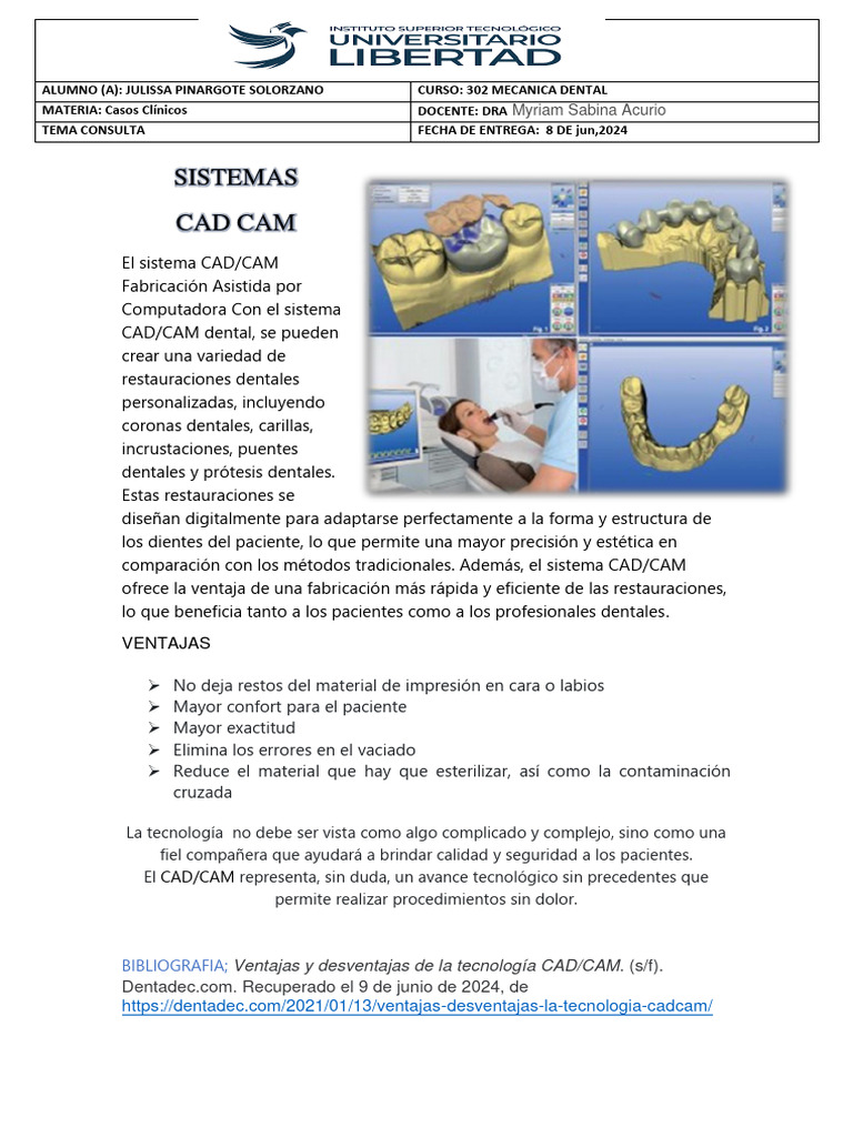 Ventajas del Sistema CAD/CAM Dental | PDF