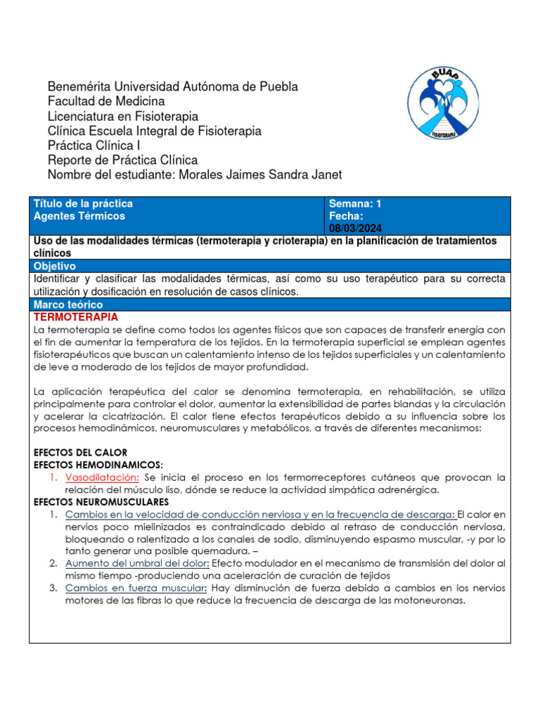 Caso Agentes Térmicos | PDF | Rodilla | Dolor
