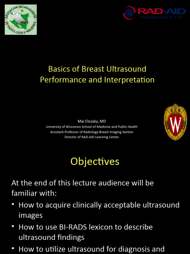 Basics of Breast Ultrasound | PDF | Mammography | Breast Cancer
