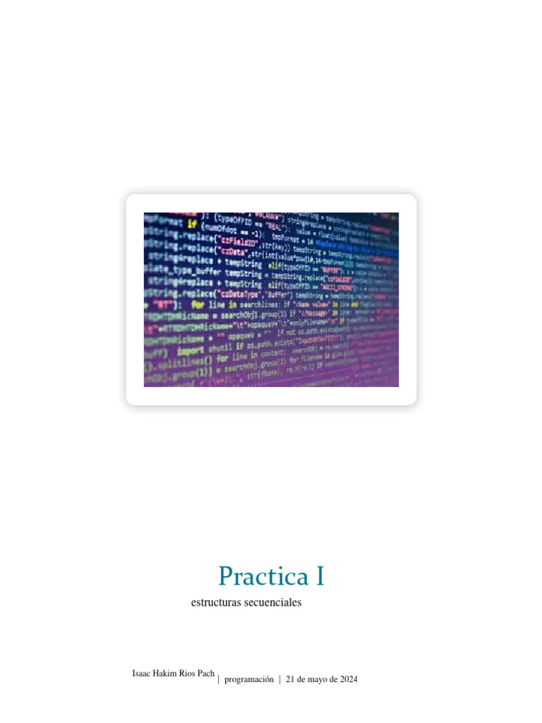 Practica1 Programación | PDF | Aprendizaje | Programación de computadoras