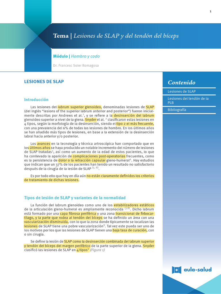 M8 Slap | PDF | Diagnostico medico | Hombro