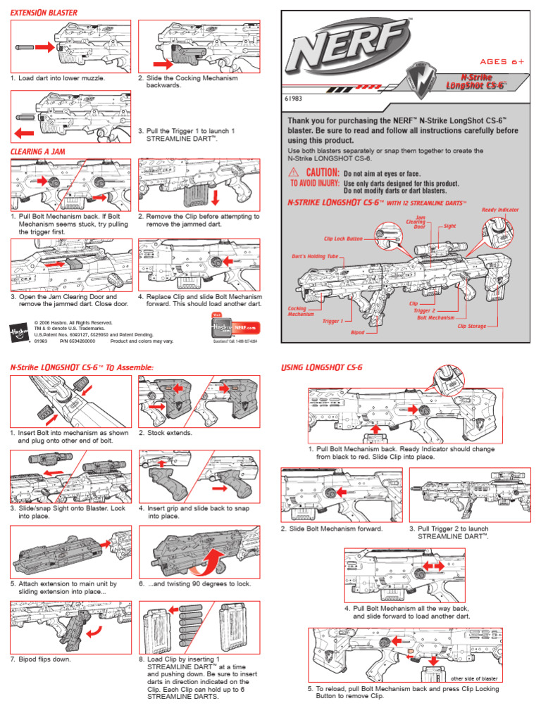 en Us - Nerf N Strike Longshot Cs 6 | PDF | Weapon Design | Firearm Components