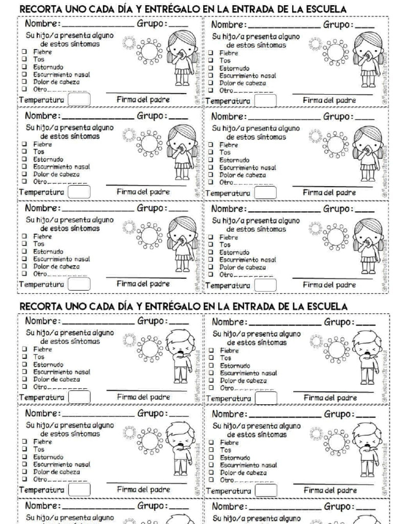 Filtros De Salud Escolar 2 4 5 PDF