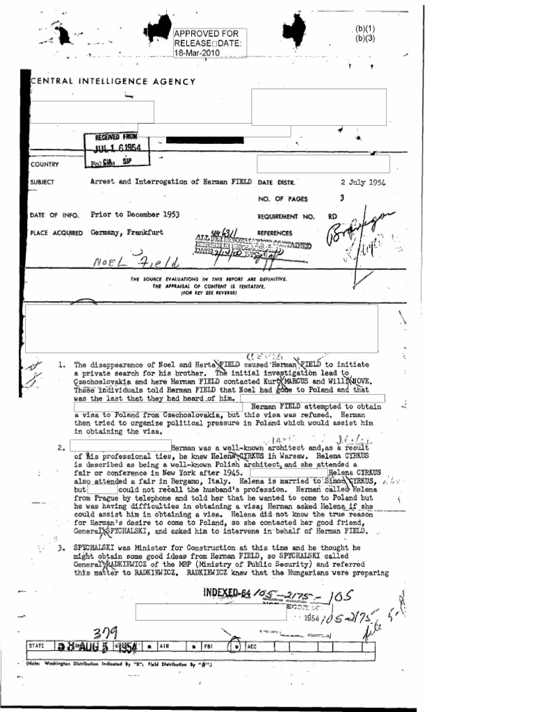 Arrest and interrogation of Herman field | PDF