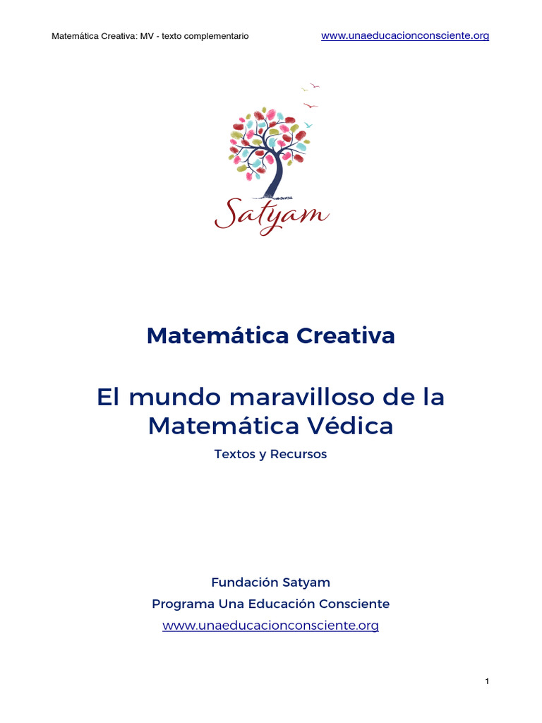 Matemáticas Védicas: Creatividad y Sūtras | PDF | Sustracción | Mente